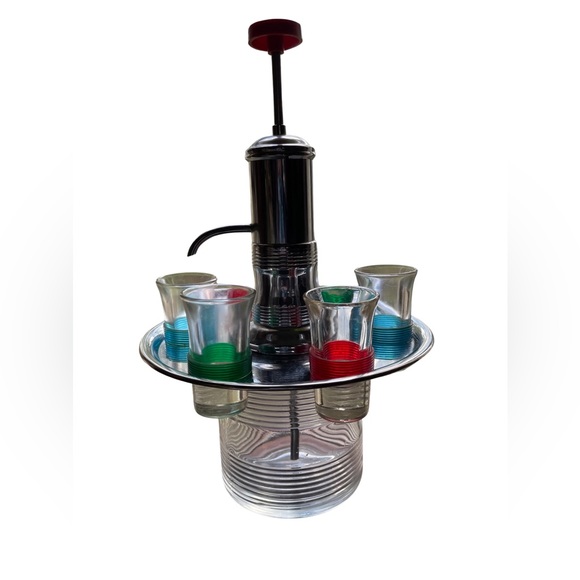 Unbranded | Dining | Vtg Mcm Liquorshot Dispenser Pump Decanter W6 Shot ...